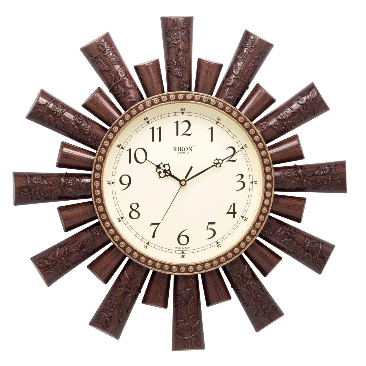 Bamboo themed wall clock 50 cms in diametre | Buy Online, Best Price ...
